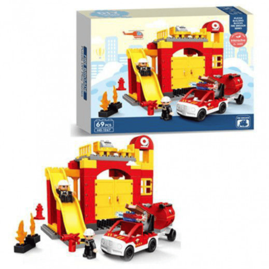 Toy. Puzzle Building Blocks Fire Brigade Series