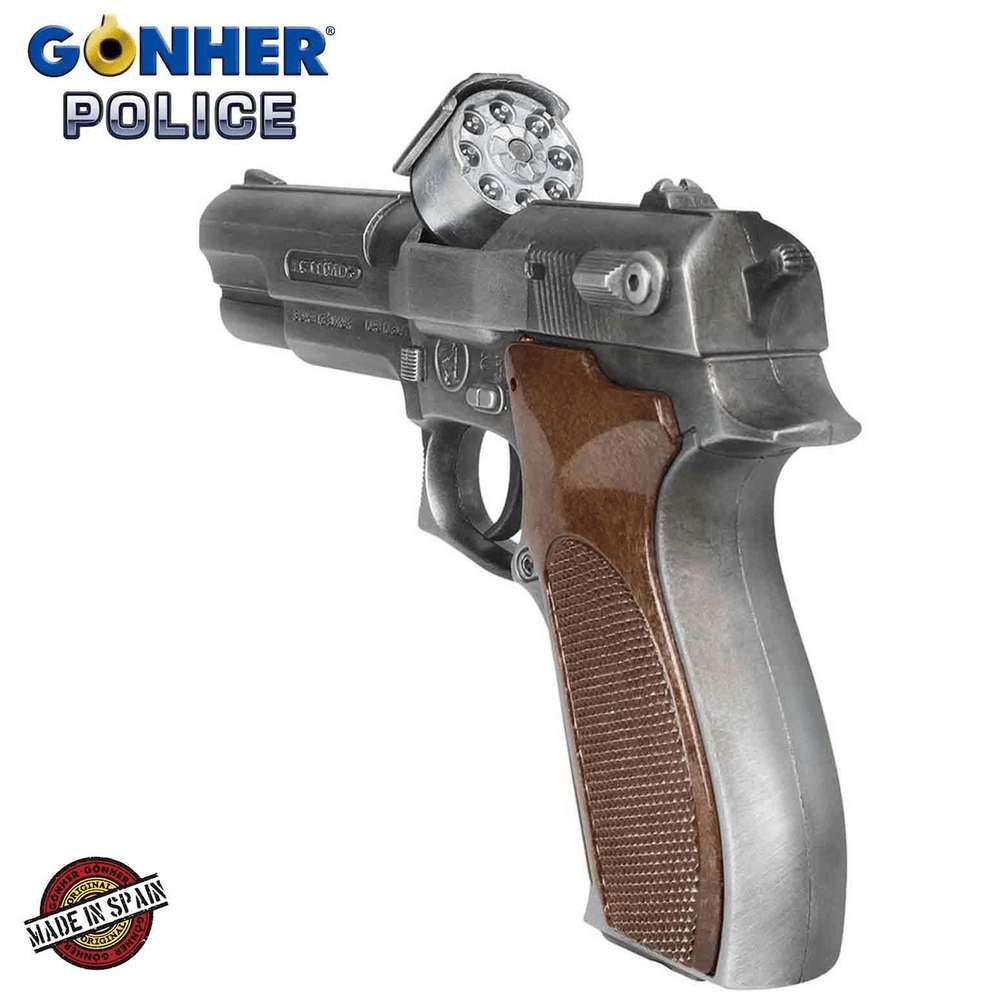 Toy. Police Pistol 8 shots - Steel