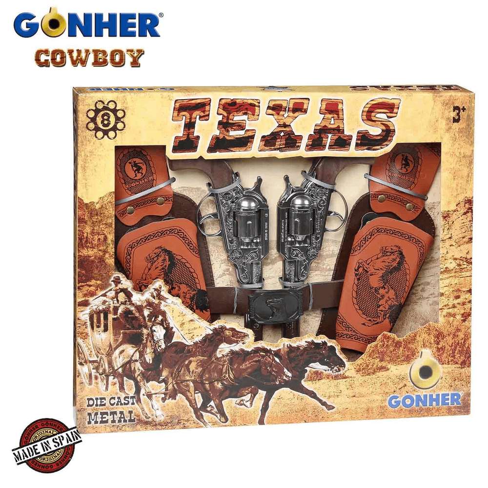 Toy. Texas Set 8 shots - Double Revolver