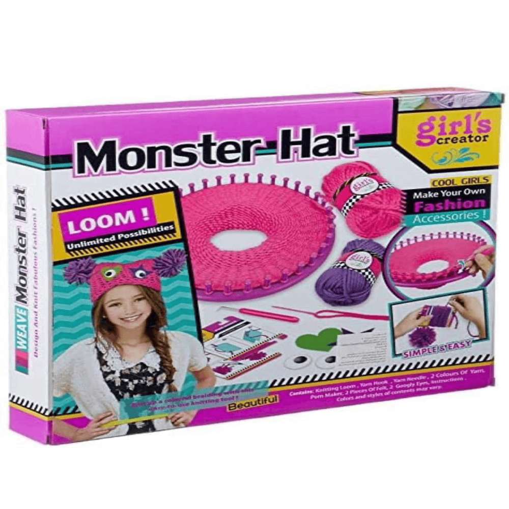 Toy. Hand thread weaving machine