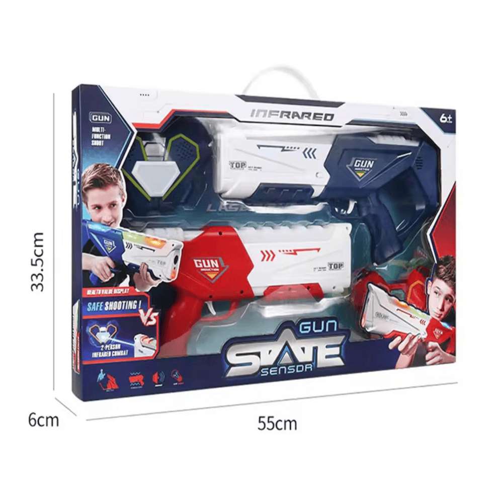 Toy. Laser tag guns with built-in sensors