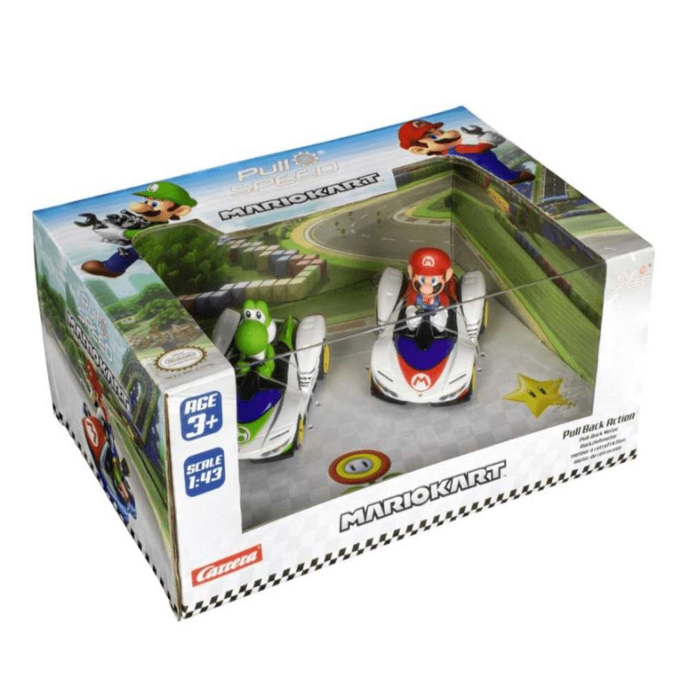 Toy. Pull N Speed Mario Kart Twin Pack