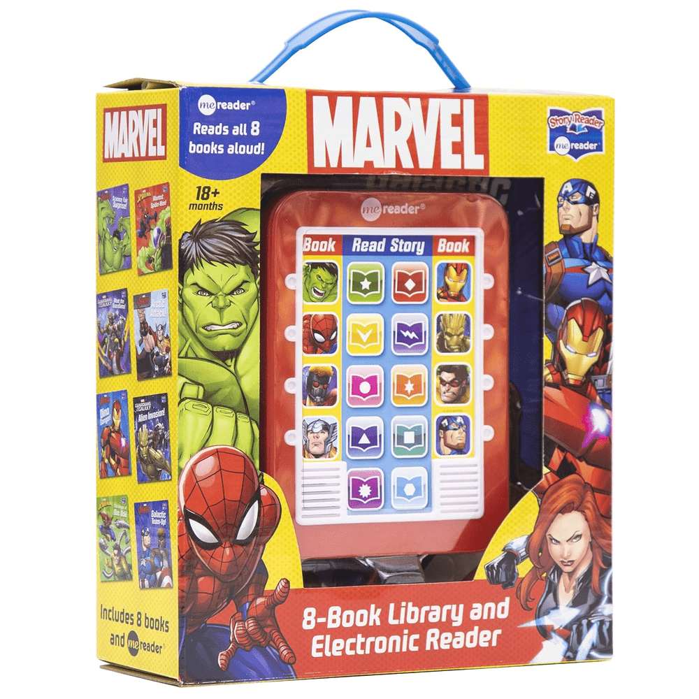 Toy. Marvel Super Heroes Me Reader Electronic Reader with 8 Book Library
