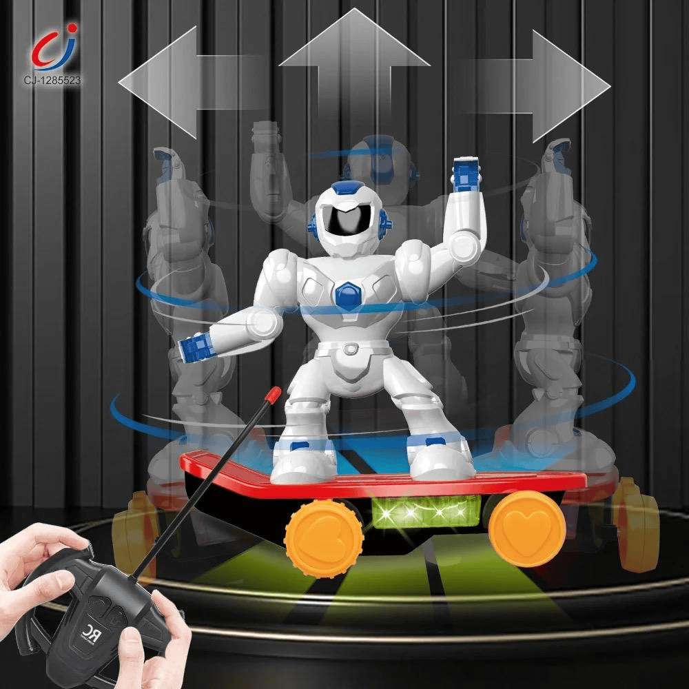 Toy. R/c Stunt Skateboard Robot With Lights and Music