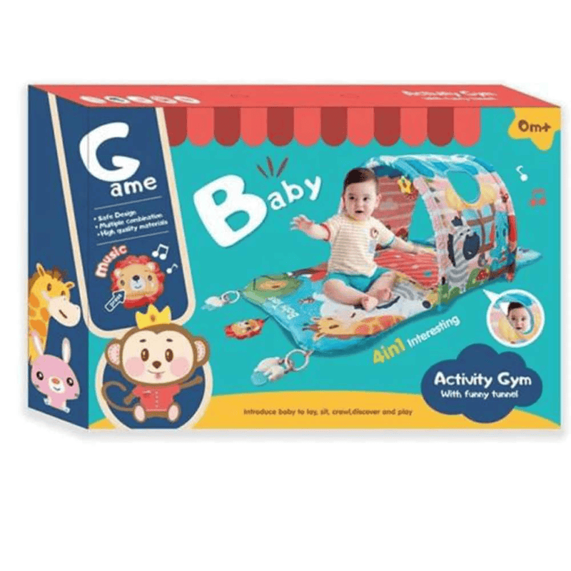 Toy. 4 in 1 Activity Gym with Funny Tunnel
