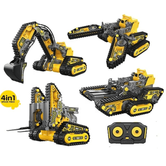 Toy. 4in1 construction kit Remote controlled construction machines 176 ...