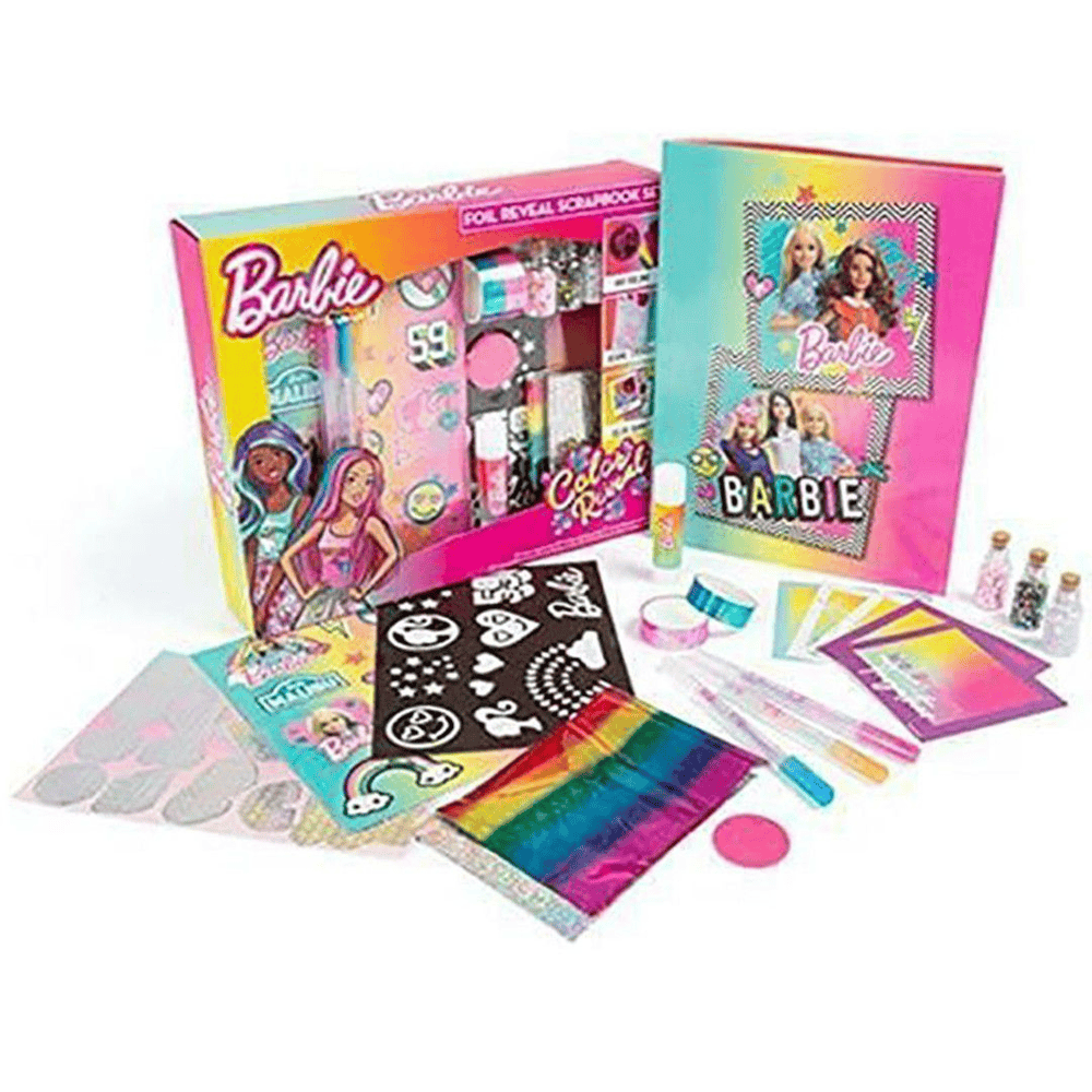 Toy. Barbie Colour Reveal Foil Reveal Scrapbook Set
