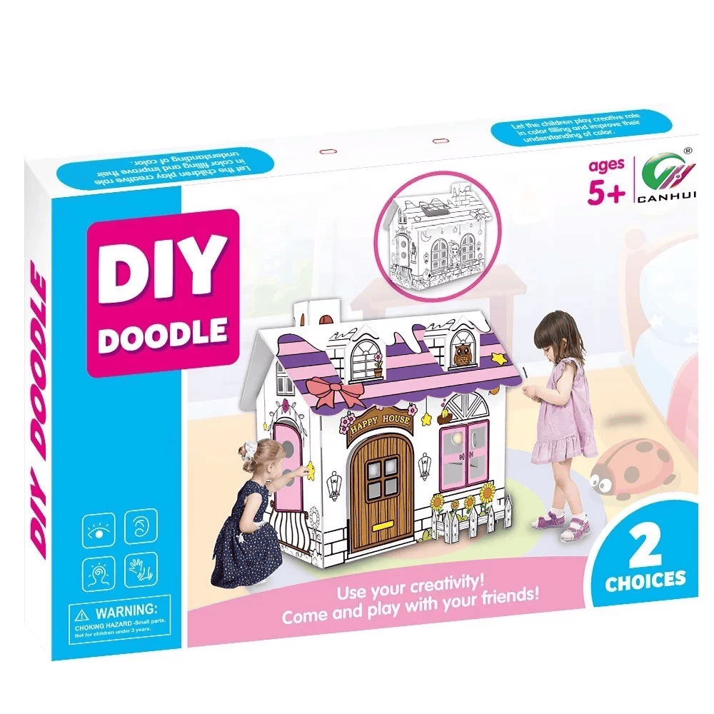 Toy. DIY Doodle Colouring Playhouse