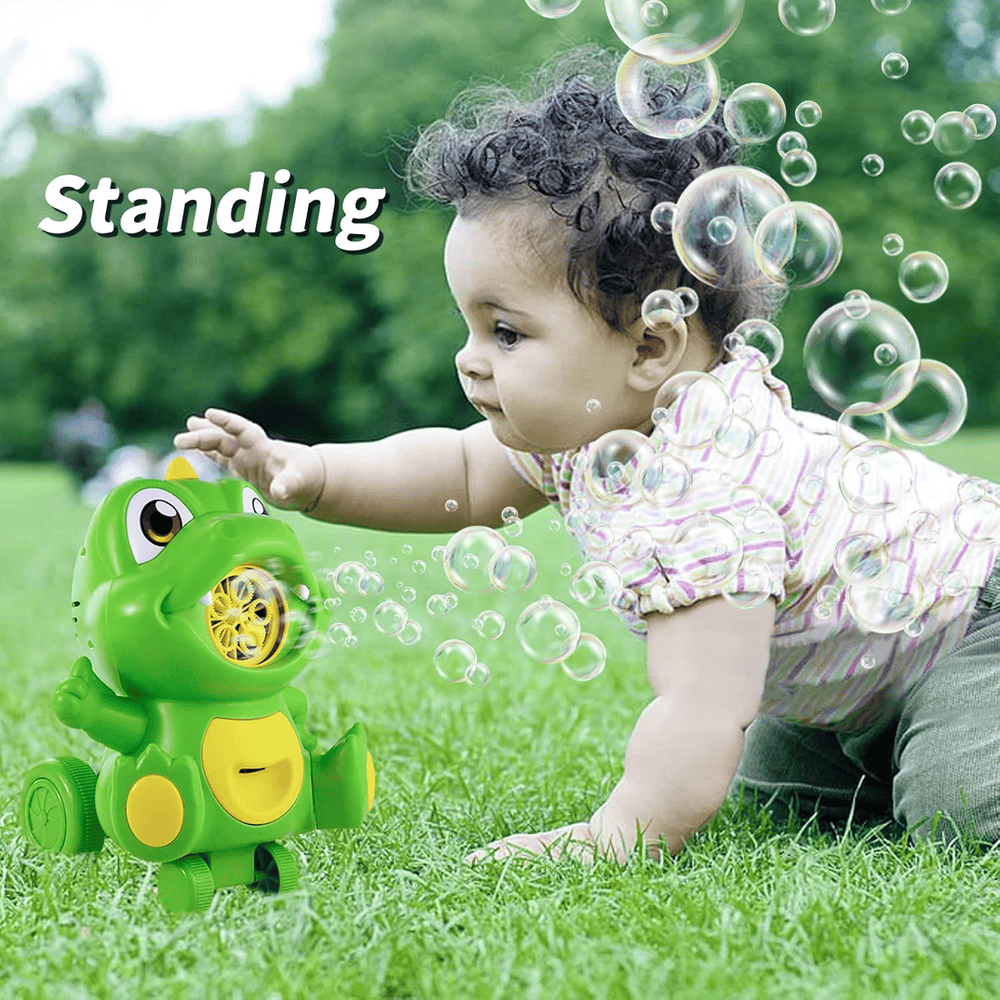 Toy. Green Dinosaur Bubble Machine