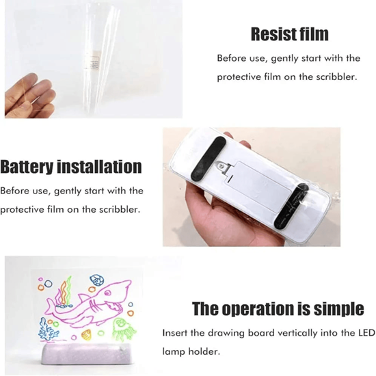 Toy. Luminous magic drawing board