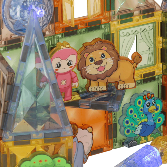 Toy. Magnetic light-up blocks 90 PCS