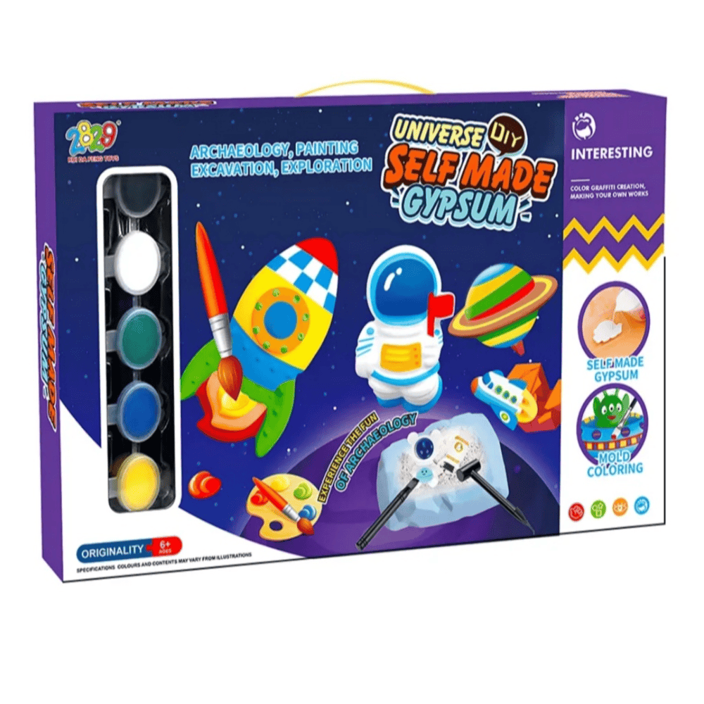 Toy. Making and coloring gypsum shapes