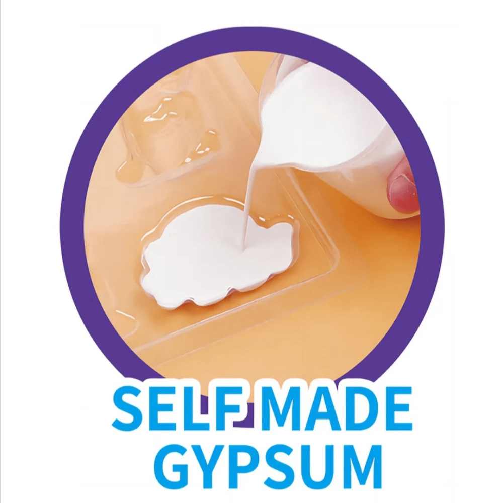 Toy. Making and coloring gypsum shapes