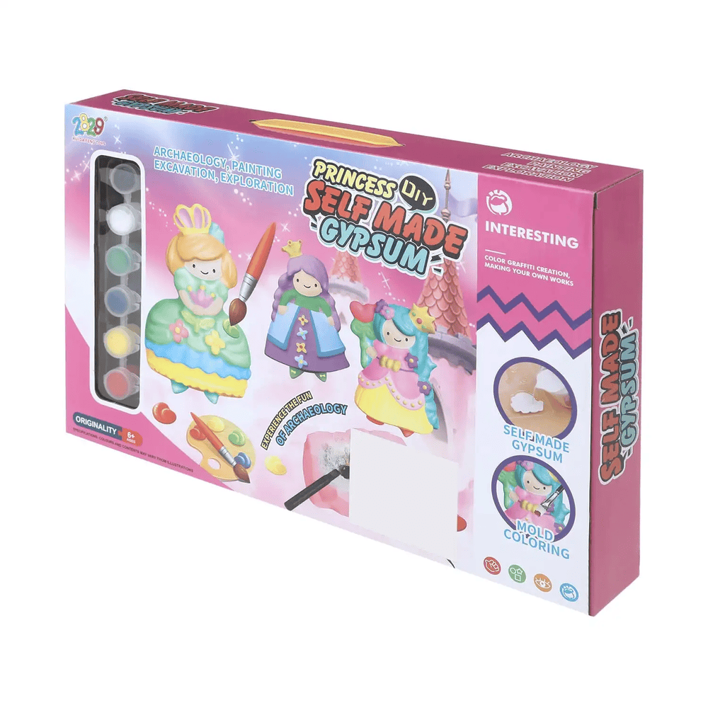 Toy. Plaster Coloring Game, Doll Shapes, 12 Pieces - Multicolor