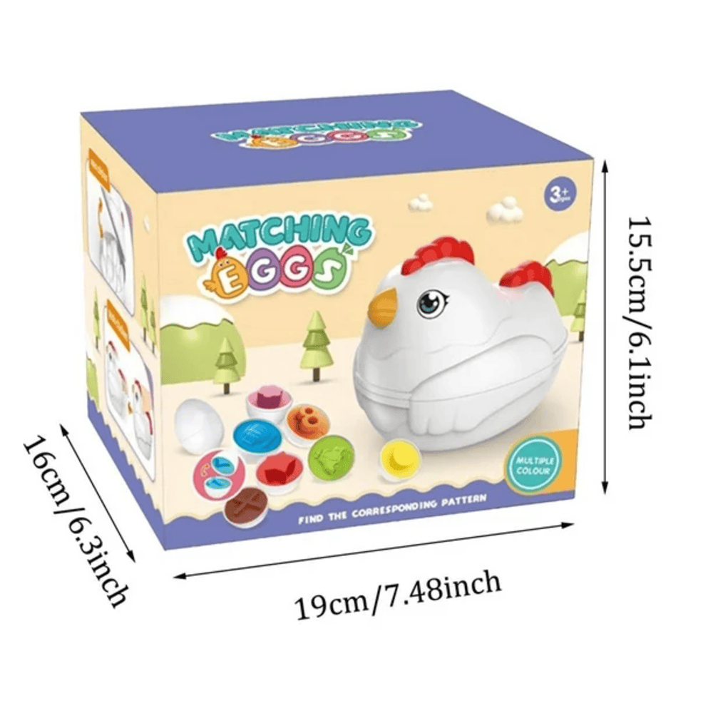 Toy. Egg Toys With Chicken Montessori Colours Matching Set – Assorted ...
