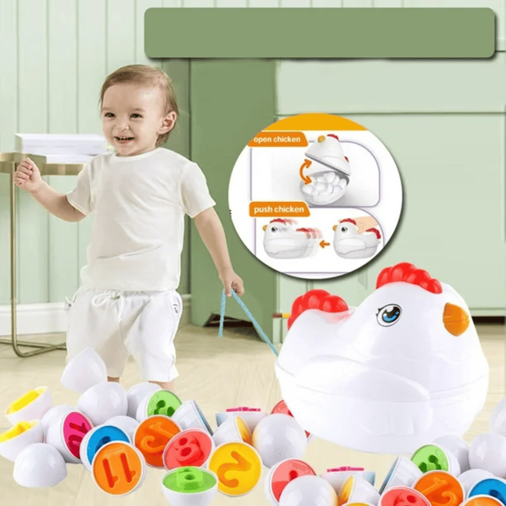 Toy. Egg Toys With Chicken Montessori Colours Matching Set – Assorted ...