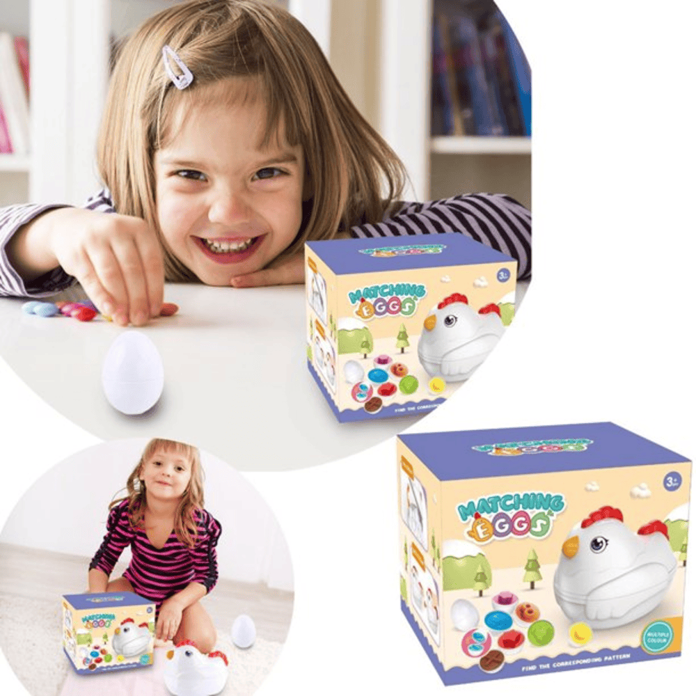 Toy. Egg Toys With Chicken Montessori Colours Matching Set – Assorted ...