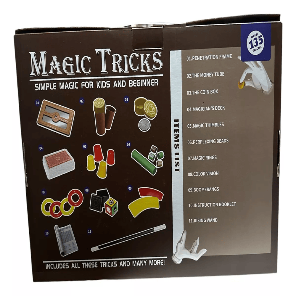 Toy. Magic Tricks Game 135 Classic Tricks, For Kids