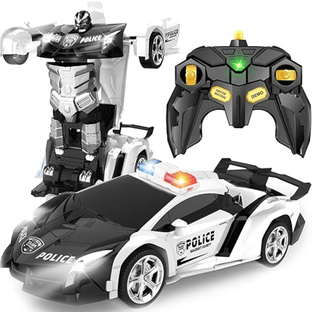 Toy. Transformation Remote Control police Car