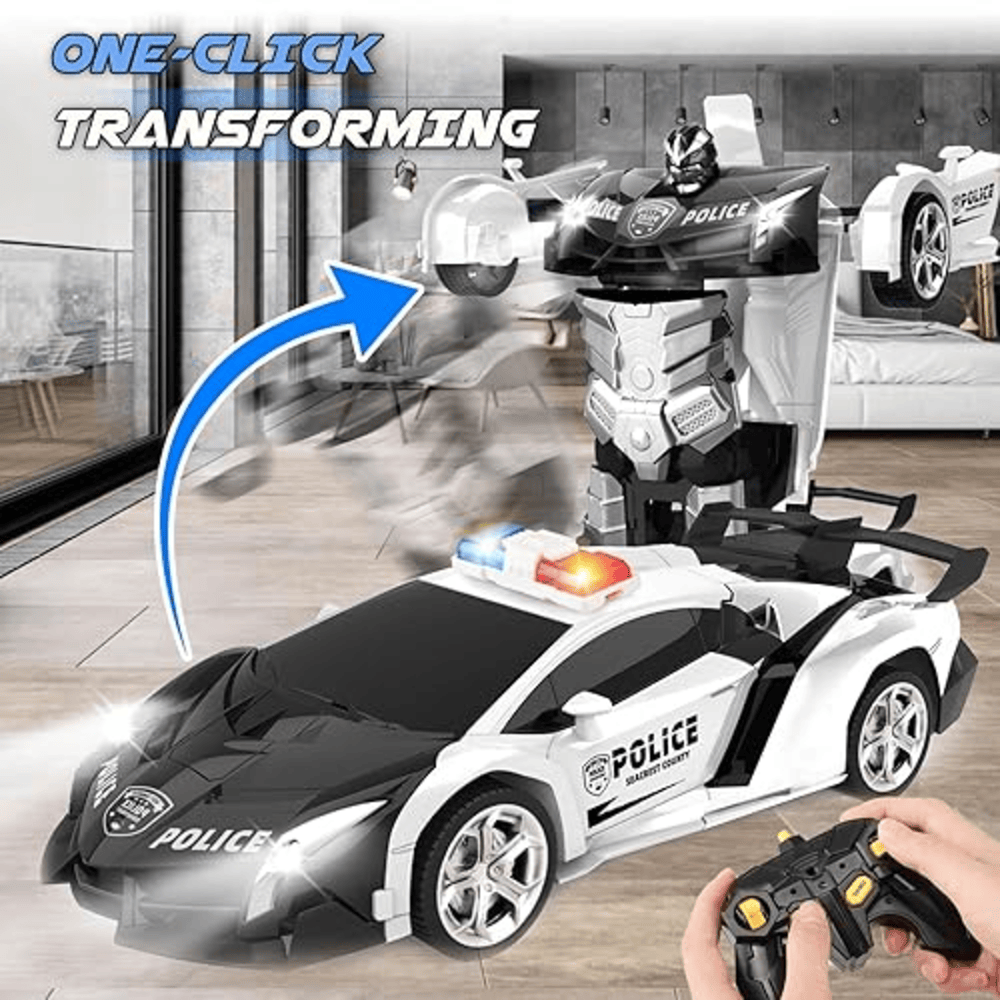 Toy. Transformation Remote Control police Car