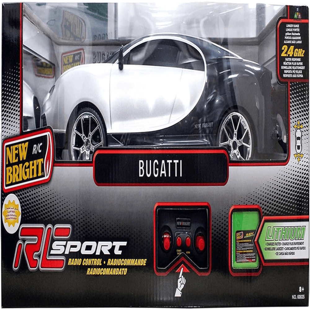 Toy. New Bright 1:8 Bugatti Chiron Showcase Custom Remote Control Car
